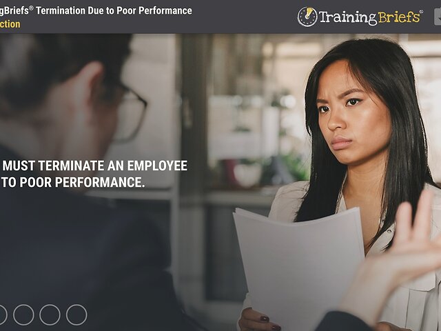 TrainingBriefs® Termination Due to Poor Performance